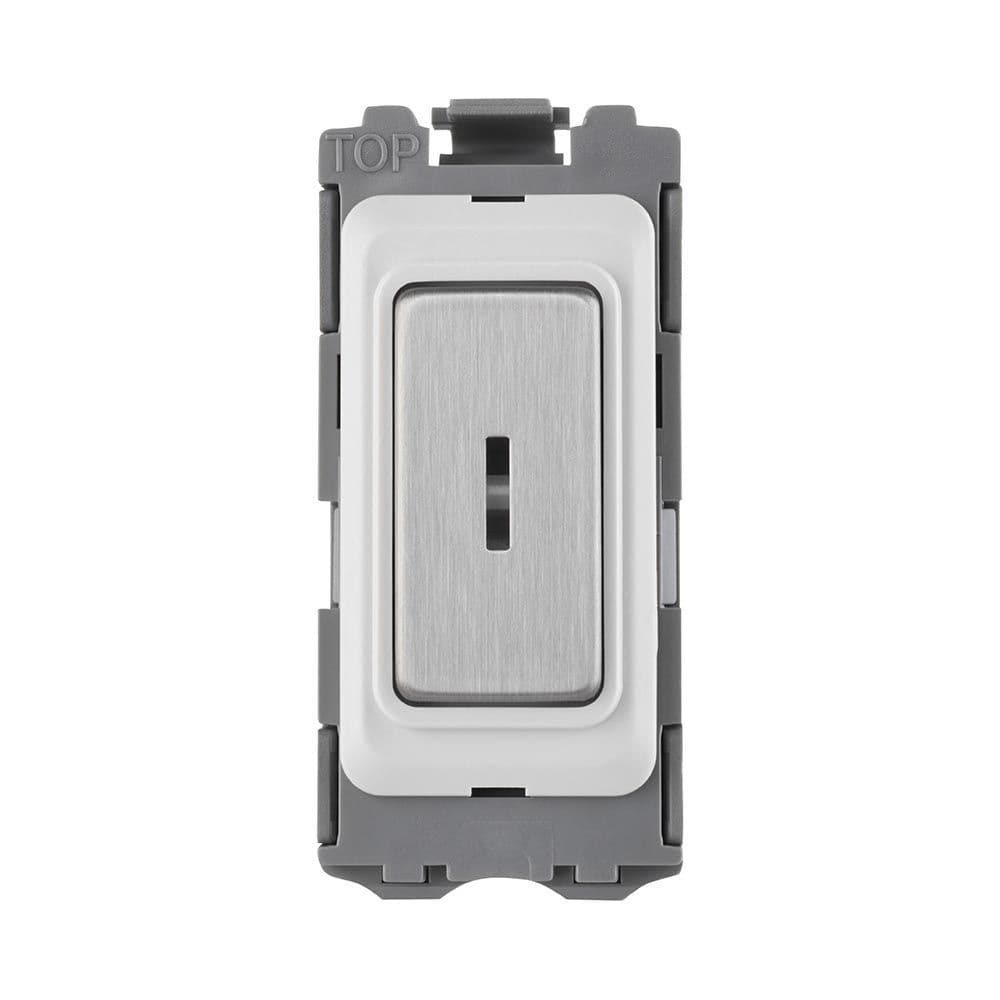 Grid 20A DP 2-Way Grid Key Switch Module - Brushed Steel GD20KBS By ...