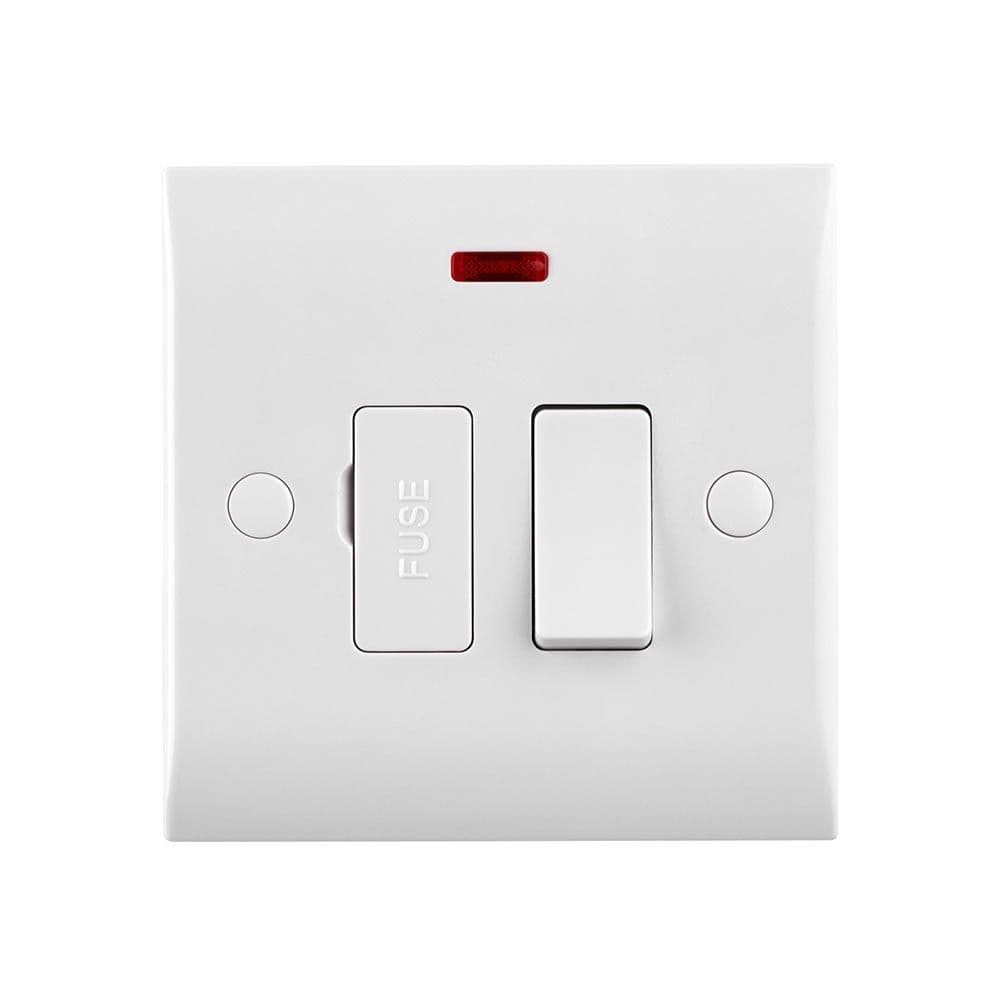 Saxby Curved Edge 13A Switched Fused Spur Unit With Neon CE322 By Saxby ...