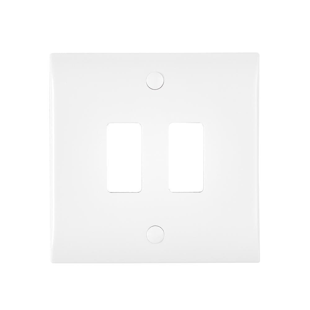 Saxby Curved Edge 2G Grid Front Plate CEGFP2 By Saxby Electrical