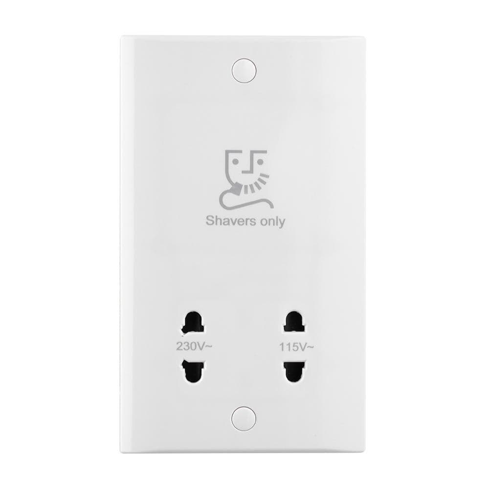 Saxby Curved Edge Dual Voltage Shaver Socket CE441 By Saxby Electrical