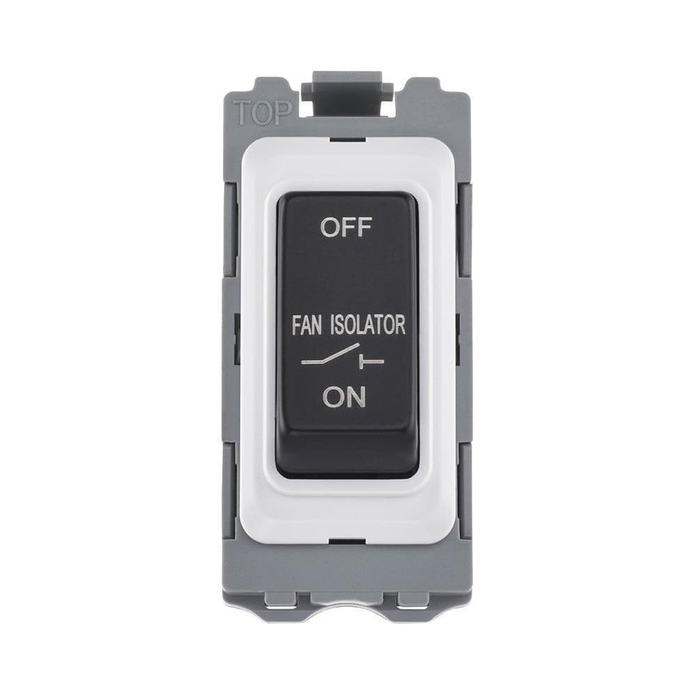 Saxby Grid 10A Fan Isolator Grid Module - Matt Black GD10FIBL By Saxby ...