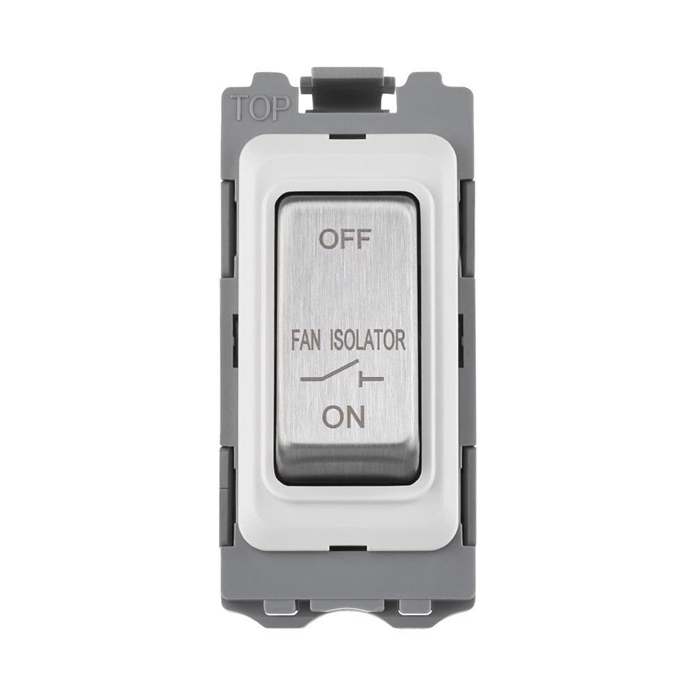 Saxby Grid 10A Isolator Grid Module - Brushed Steel GD10FIBS By Saxby ...