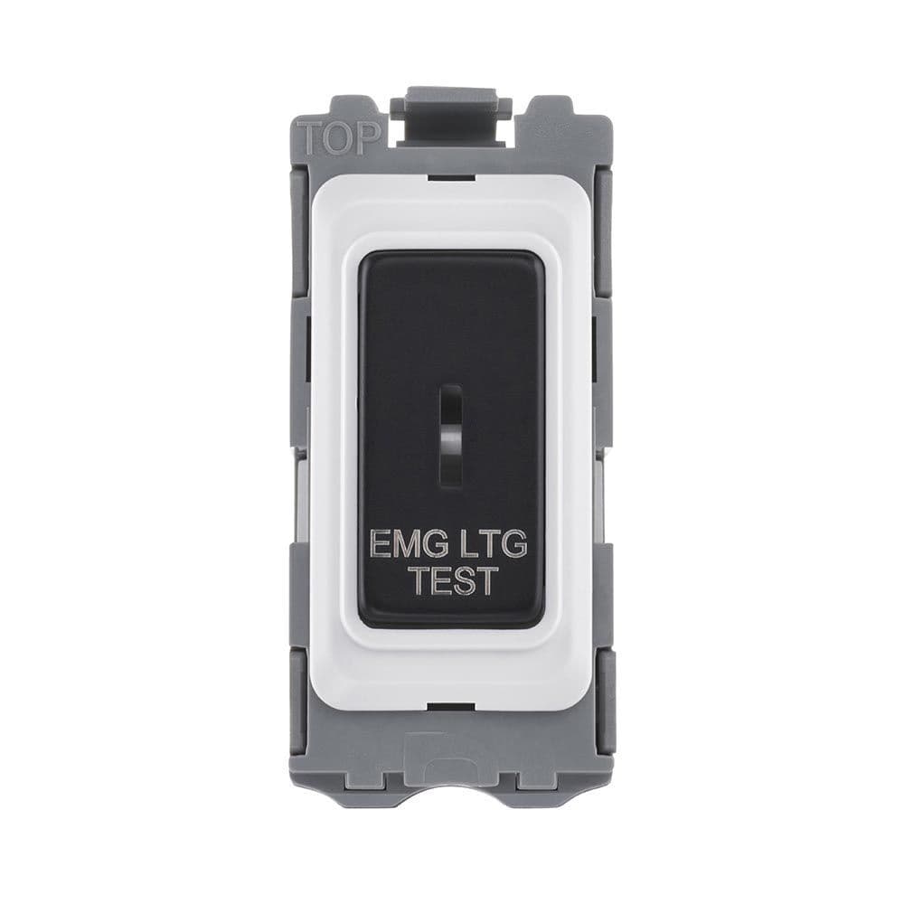 Saxby Grid 20A DP 2-Way Key Module EMG LTG TEST Matt Black GD20ELTBL By ...