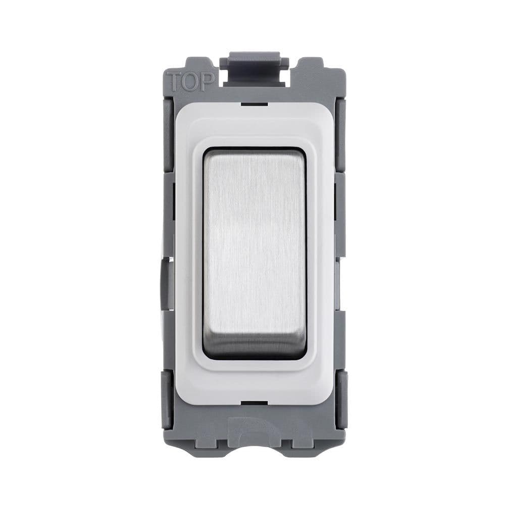 Saxby Grid 20A SP 20Way Grid Switch Module - Brushed Steel GD20BS By ...
