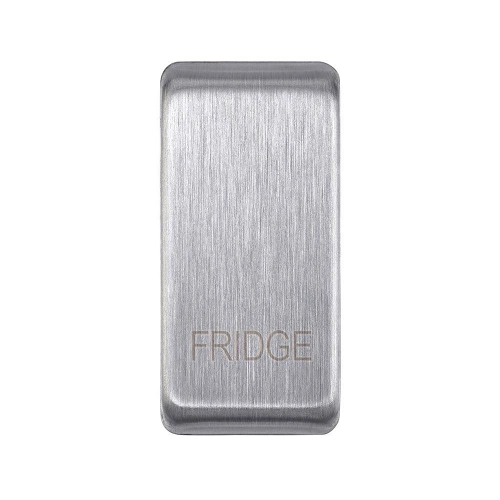 Saxby Grid Rocker Cover Marked "Fridge" - Brushed Steel GDRFRIBS By ...