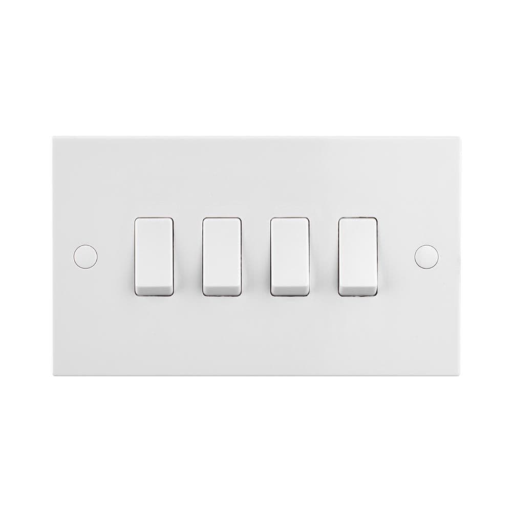 Saxby Square Edge 10AX 4G 2-Way Switch SE104 By Saxby Electrical