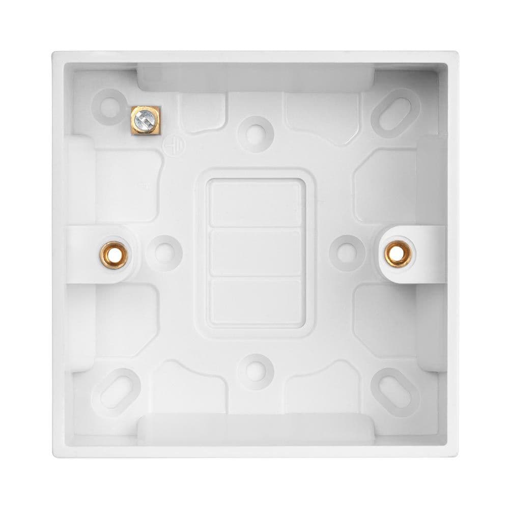 Saxby Square Edge Single 25mm Pattress Box SEPS25 By Saxby Electrical