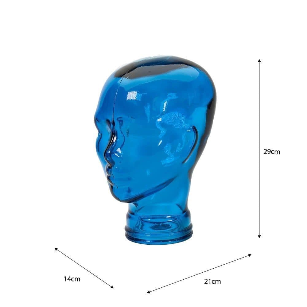 Glass Display Head Blue