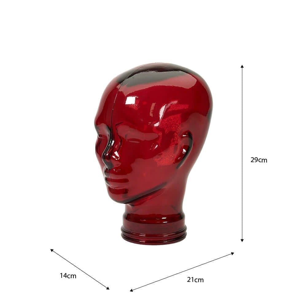 Glass Display Head RED