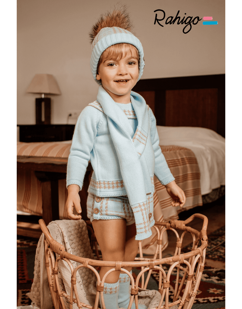 Rahigo AW23 Baby Boys 2 Piece Blue & Camel Set 23225