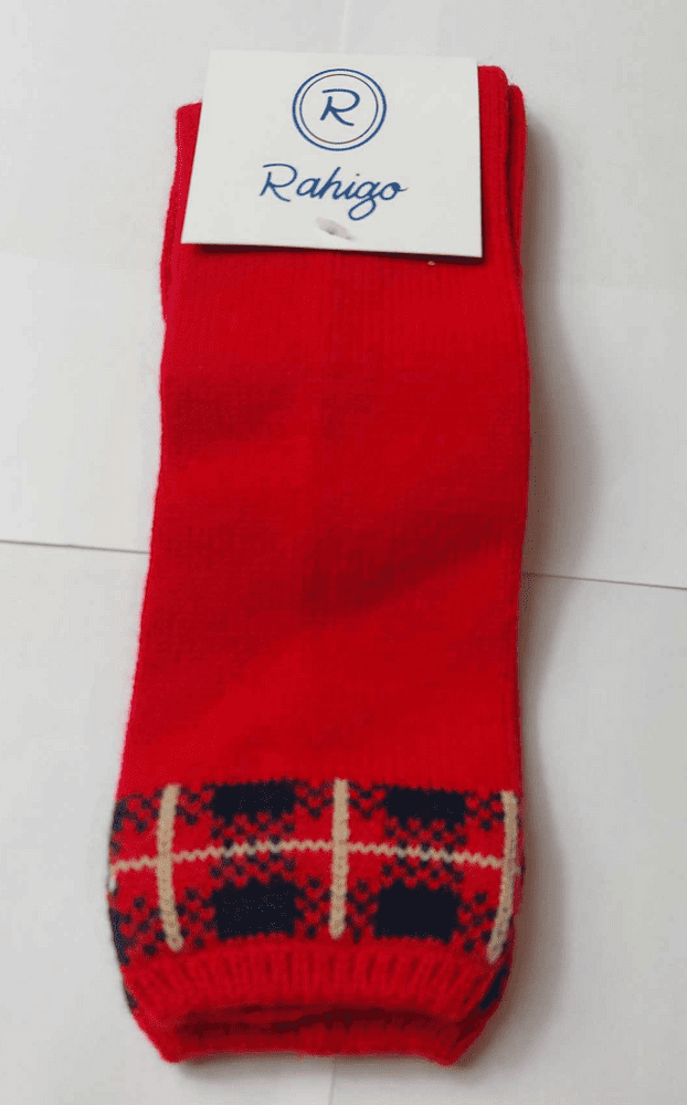 Rahigo Knee High Socks Red & Navy 21245
