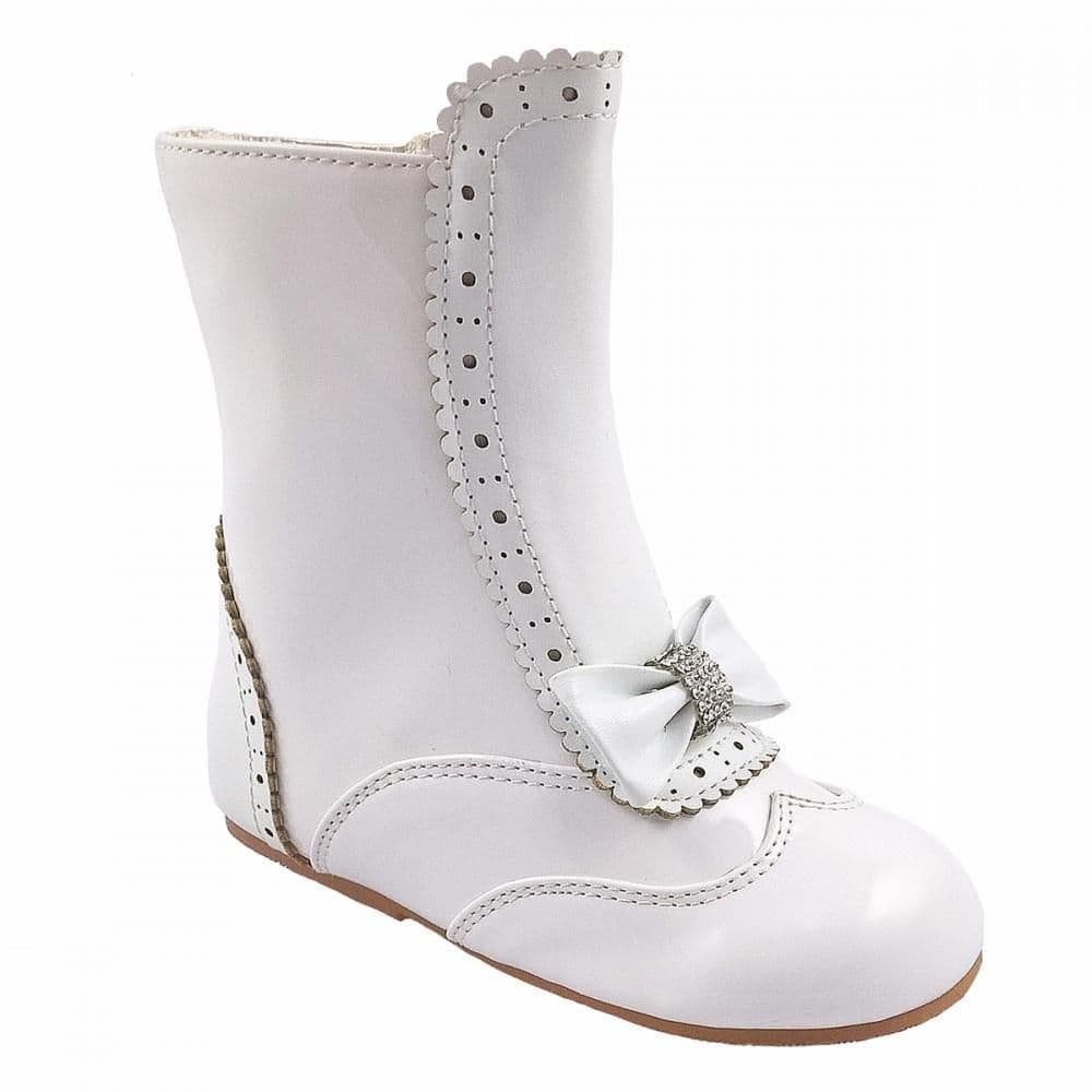 Sevva Girls Hannah Patent Boots - White