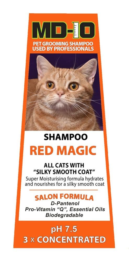 MD10 Red Magic Shampoo for Orange Silky coat Russian Blue Siamese ...