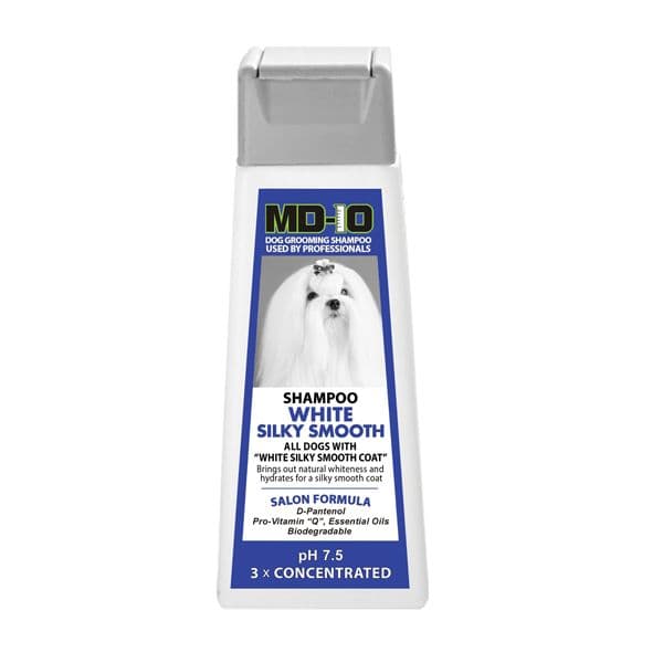 MD10 White Silky Smooth Shampoo 300ml Shih Tzu Papillon Maltese Chin ...