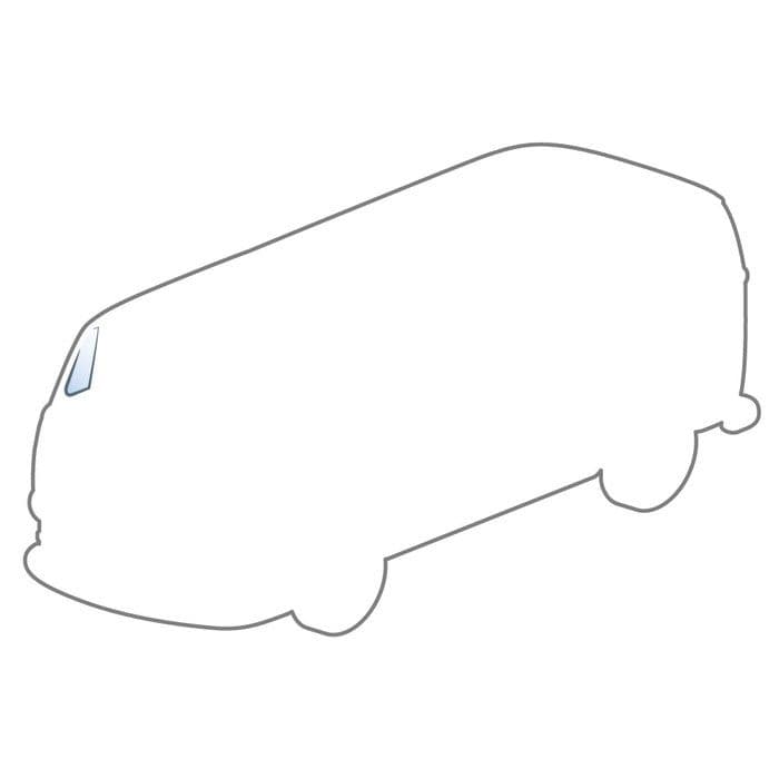 Front Opening Quarter Light Glass Right Clear T2 Bay 1968-1979
