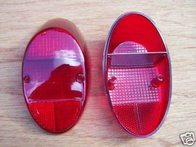 Light lenses rear VW Beetle 1961 to 1967 & 1200cc up to 1973 all Red US ...