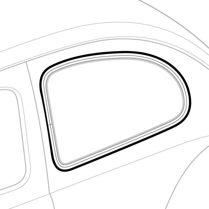 Pop-Out Rear Quarter Window Outer Rubber Seal Beetle 1965-1979