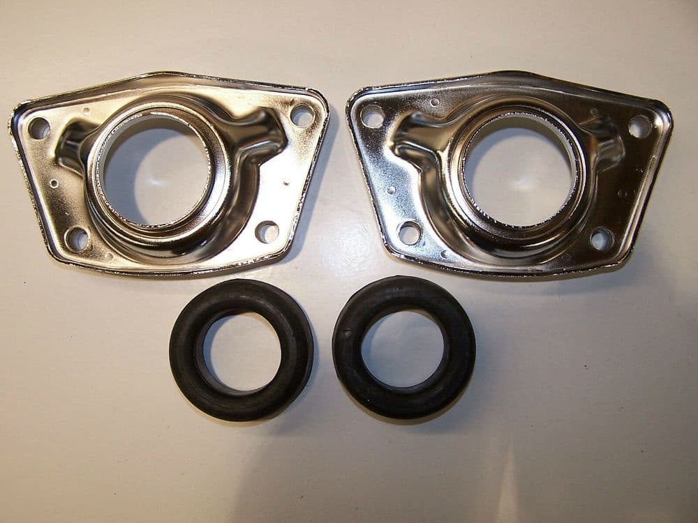 Spring plate covers in chrome pair with bushes VW Type 1 Beetle IRS ...