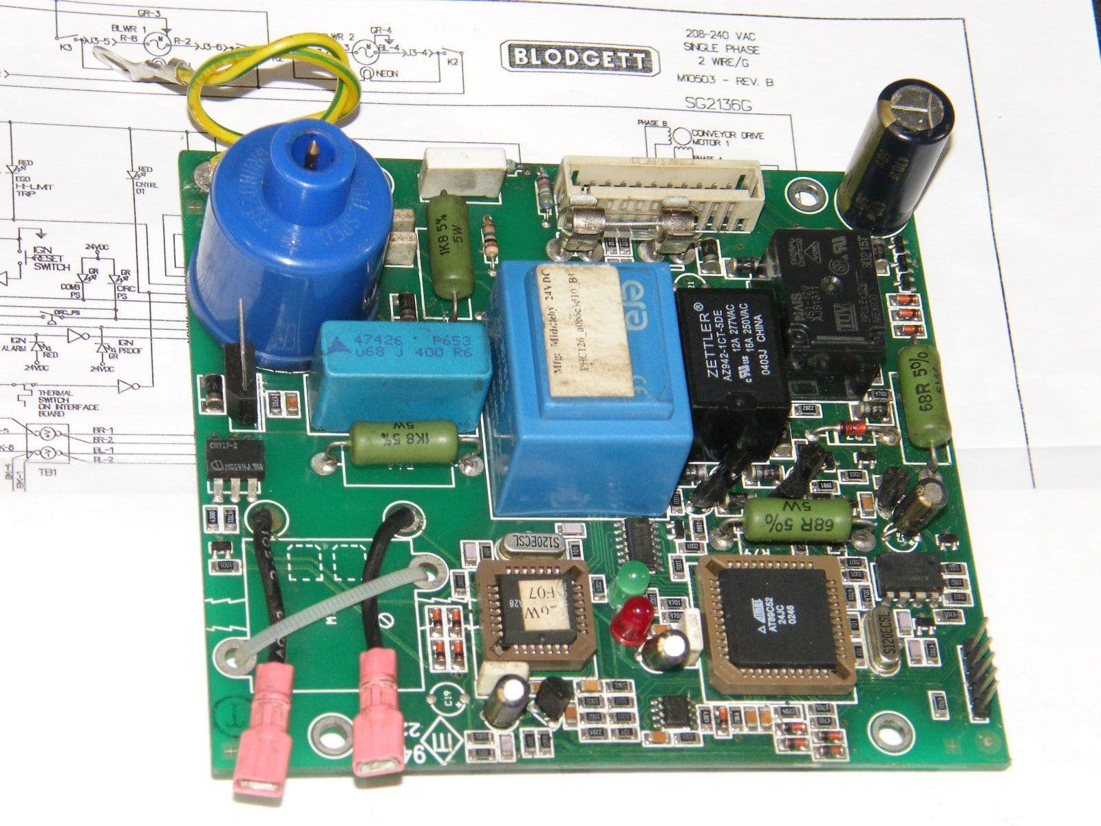 REPAIR SERVICE for Blodgett Pizza Oven Ignition PCB