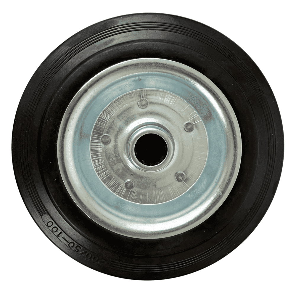 200mm x 50mm Heavy Duty Rubber Wheel | Castor Wheels | Vital Parts