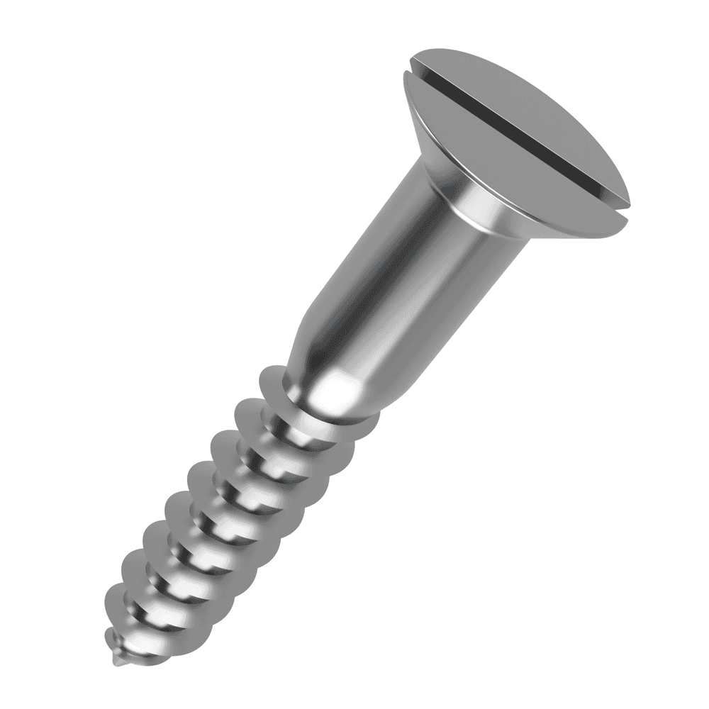 3.0mm x 35mm Slot Countersunk Wood Screw DIN 97 - A4 Stainless Steel ...