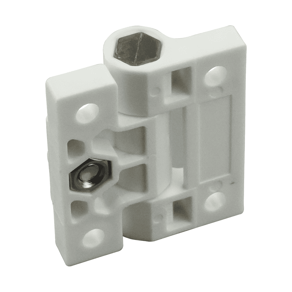 43mm x 37mm Adjustable Torque Positioning Hinge | White
