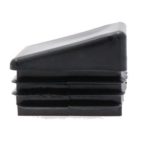30 x 15mm - Angled Rectangular Inserts , Black, LDPE | Vital Parts