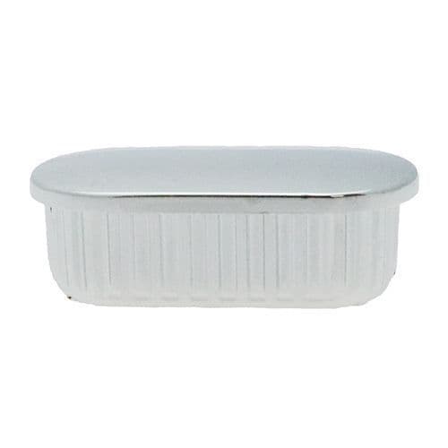 Chromed Oval Tube Insert - 30x15mm Outside Diameter, ABS