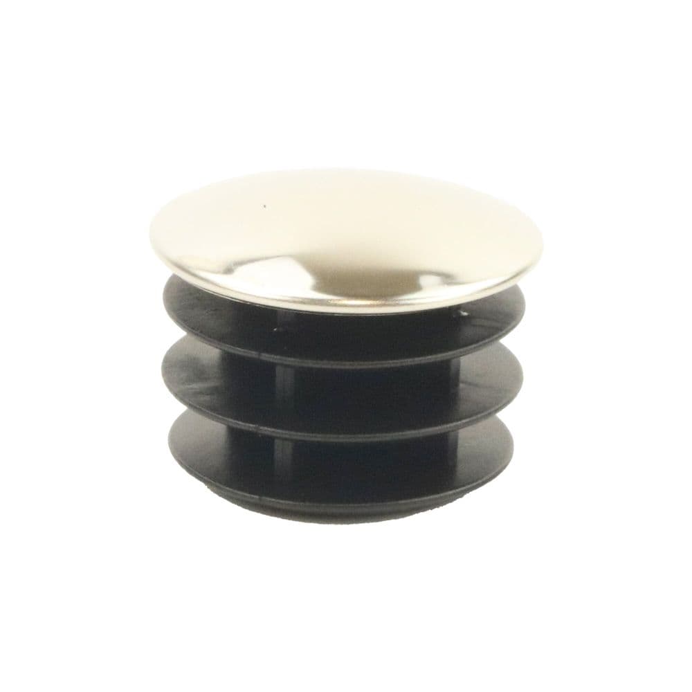 Round Tube Insert - To Fit 42mm Tube, Chrome, LDPE Plastic