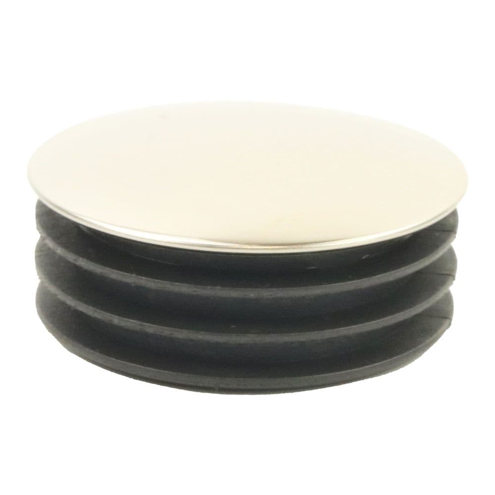 Round Tube Insert - To Fit 57mm Tube, Chrome, LDPE Plastic