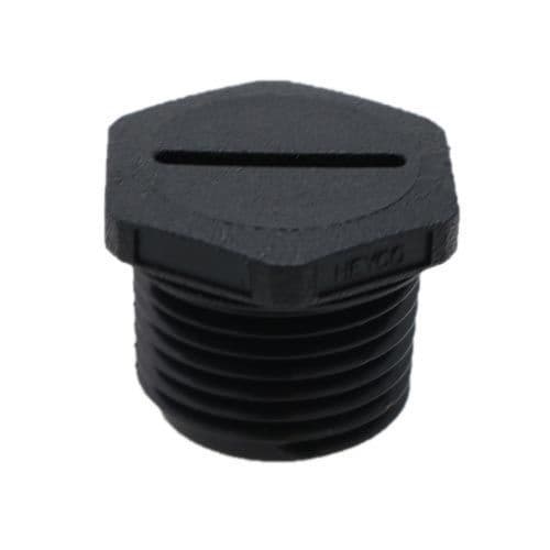 Liquid Tight Threaded Plugs - NPT 1 Thread ,Black Nylon