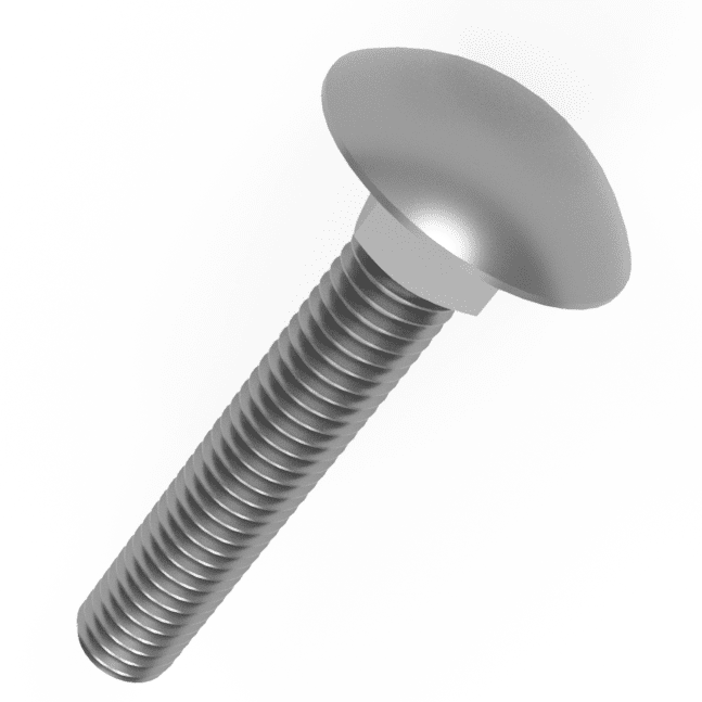 M10 x 120mm Full Thread Coach Bolt, DIN 603, A4 Stainless Steel