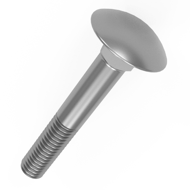 M10 x 50mm Part Thread Coach Bolt, DIN 603, A4 Stainless