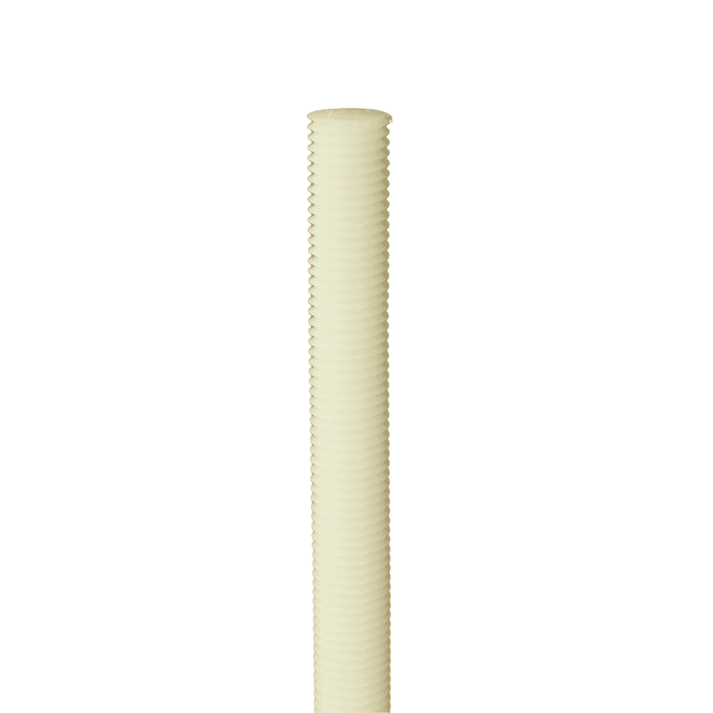 M18 Thread, 1 Meter Length, Nylon Threaded Rods, Natural Nylon