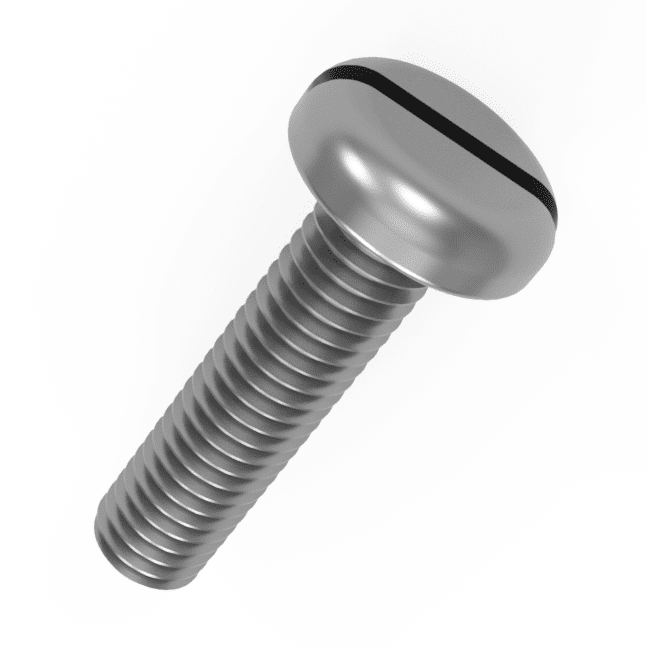 M2 x 20mm - Slot Pan Head Machine Screws DIN 85 - A4 Stainless Steel ...