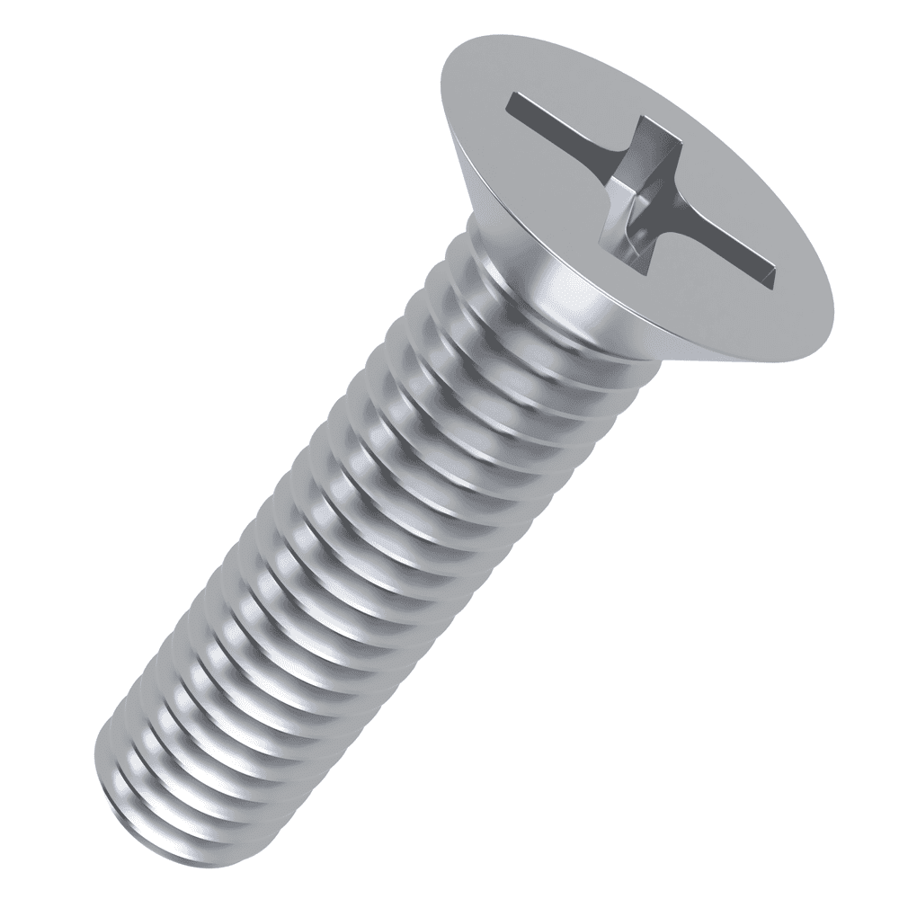 M2.5 x 10mm Phillips Countersunk Machine Screw DIN 965H - BZP | Vital Parts