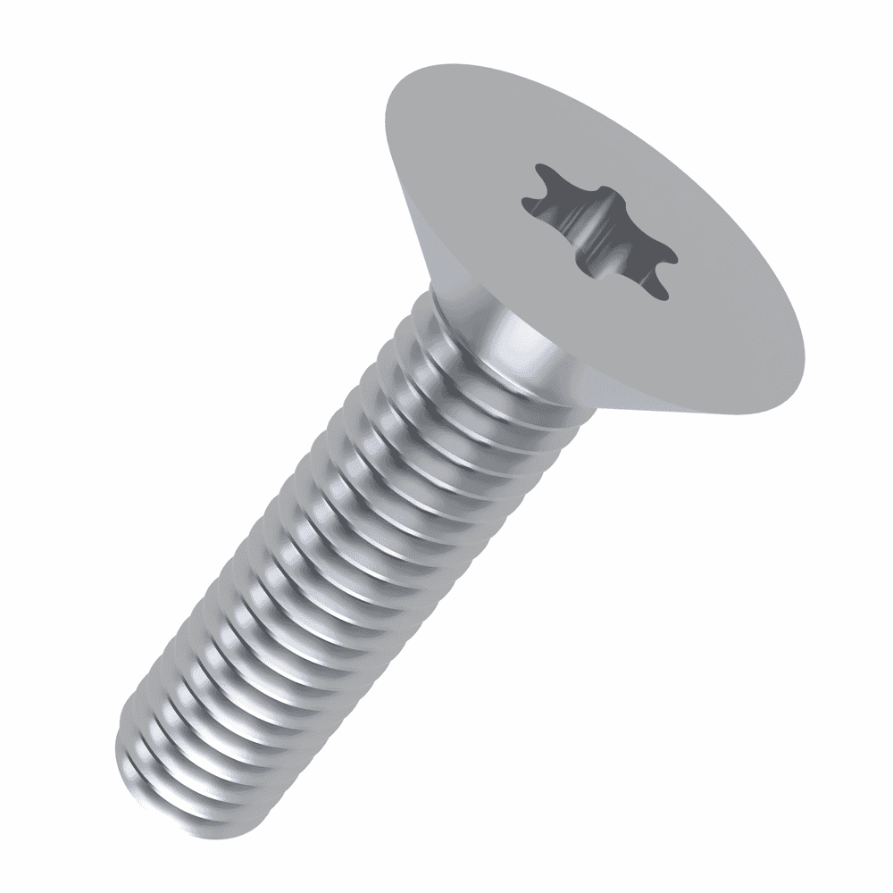 M2.5 x 6mm Torx Countersunk Machine Screw DIN 965T - BZP | Vital Parts