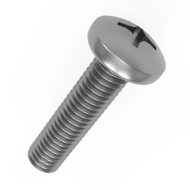 M3 x 50mm Phillips Pan Head Machine Screws DIN 7985H - A4 Stainless Steel