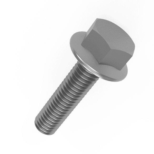 M6 x 16mm Full Thread Flanged Hex Bolt DIN 6921 A4-70