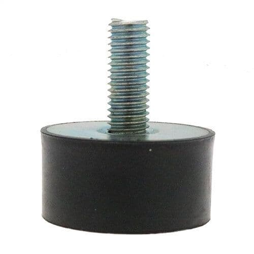 M12 x 37mm Anti-Vibration Mount - Male Flat Buffers (Weight Rating 640 ...