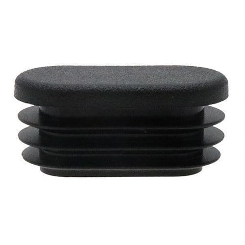 Oval Tube Insert - 60 x 20mm Outside Diameter, Black, LDPE