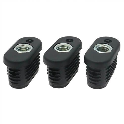 Oval Threaded Tube Insert - 35mm x 20mm Outside Diameter