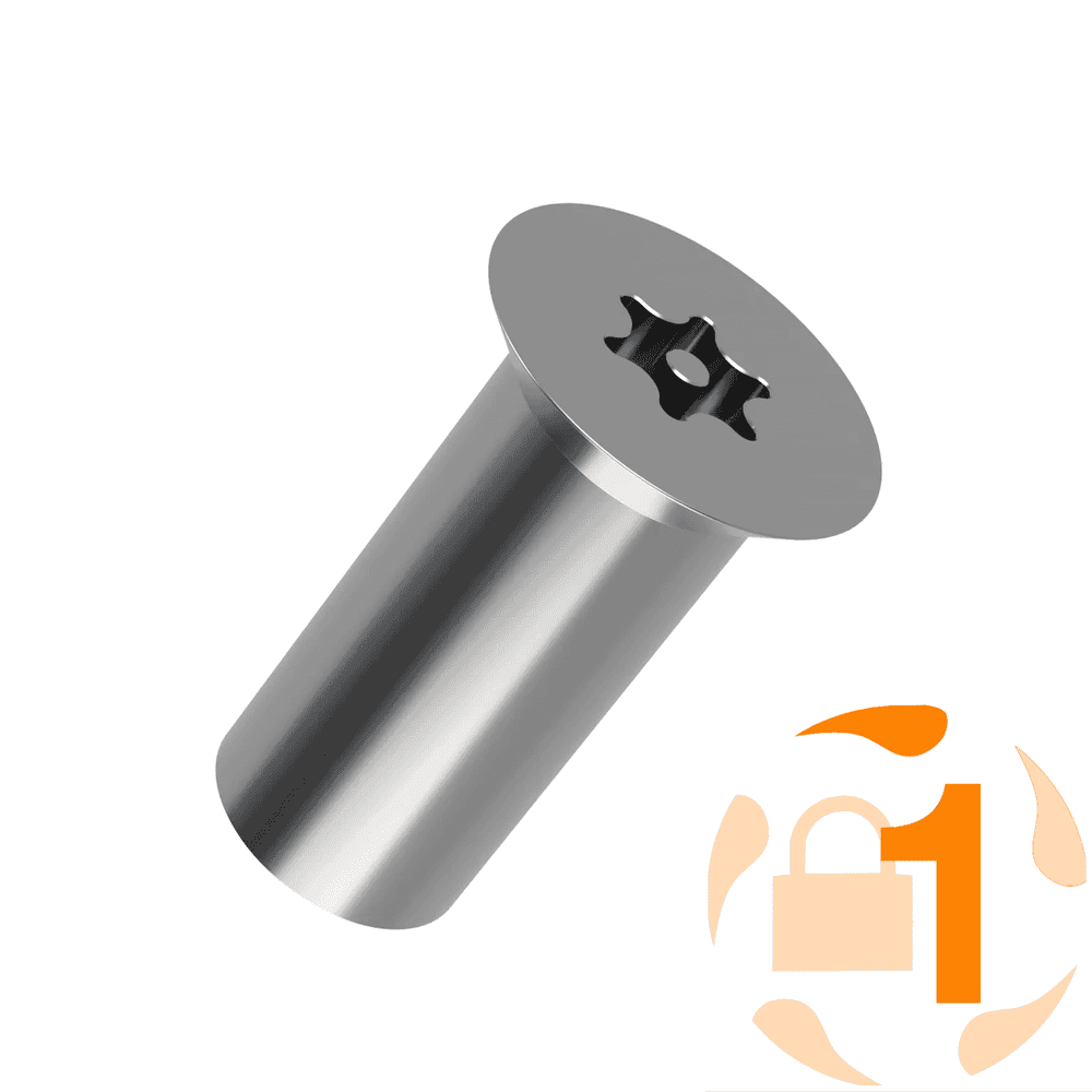 A2 Stainless Pin‑Torx Barrel Nuts | Countersunk Security