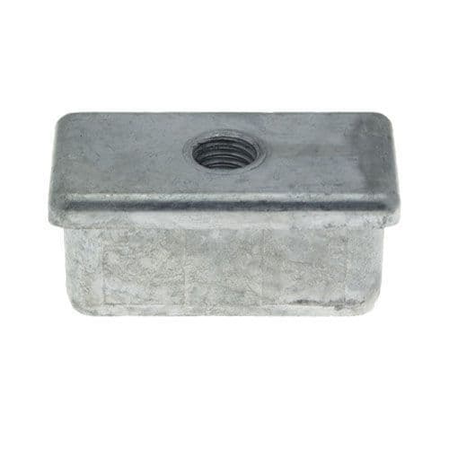 M10 - 80 x 30mm - Rectangular Metal Threaded Inserts - Aluminium ...