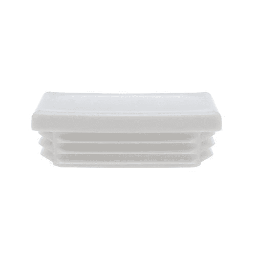 30 x 15mm - Rectangular Tube Inserts - White - LDPE | Vital Parts