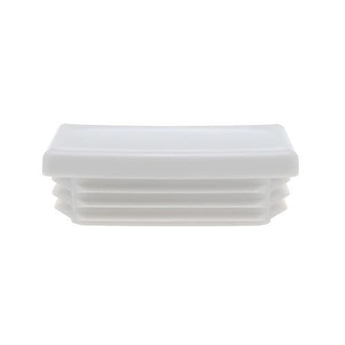 35 x 10mm - Rectangular Tube Inserts - White - LDPE | Vital Parts
