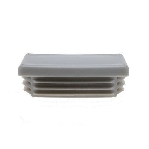 38.1 x 19.1mm - Rectangular Tube Inserts - Grey - LDPE | Vital Parts