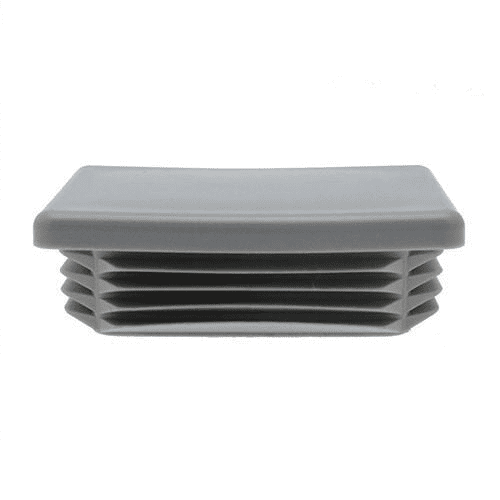 40 x 20mm - Rectangular Tube Inserts - Grey - LDPE | Vital Parts