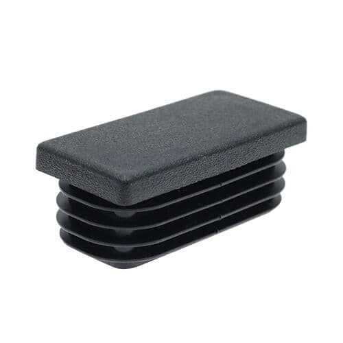 50 x 25mm - Rectangular Tube Inserts - Black - LDPE | Vital Parts