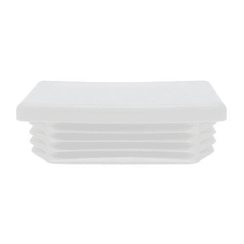 110 x 30mm - Rectangular Tube Inserts - White - LDPE | Vital Parts